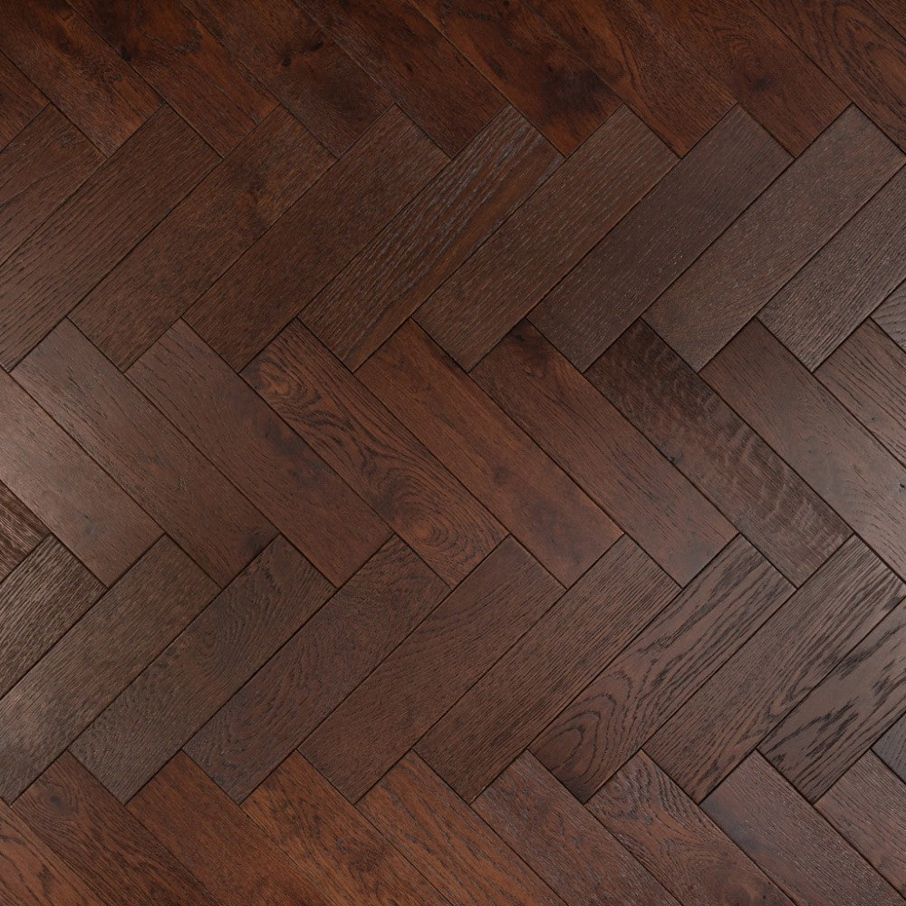 Engineered herringbone 18mmx80x300 Walnut stain Brushed Lac - HB1885V2 ...